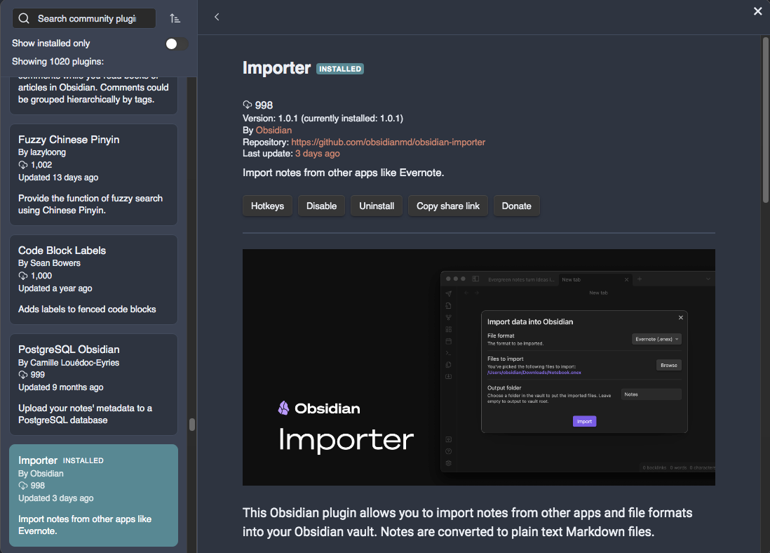 How to migrate from Evernote to Obsidian in a few clicks